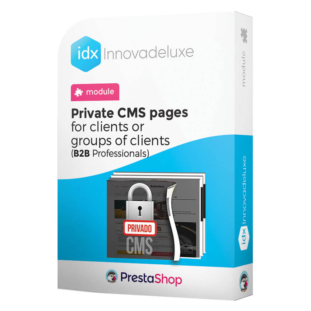 Module for private CMS pages for B2B or VIPs | Innovadeluxe