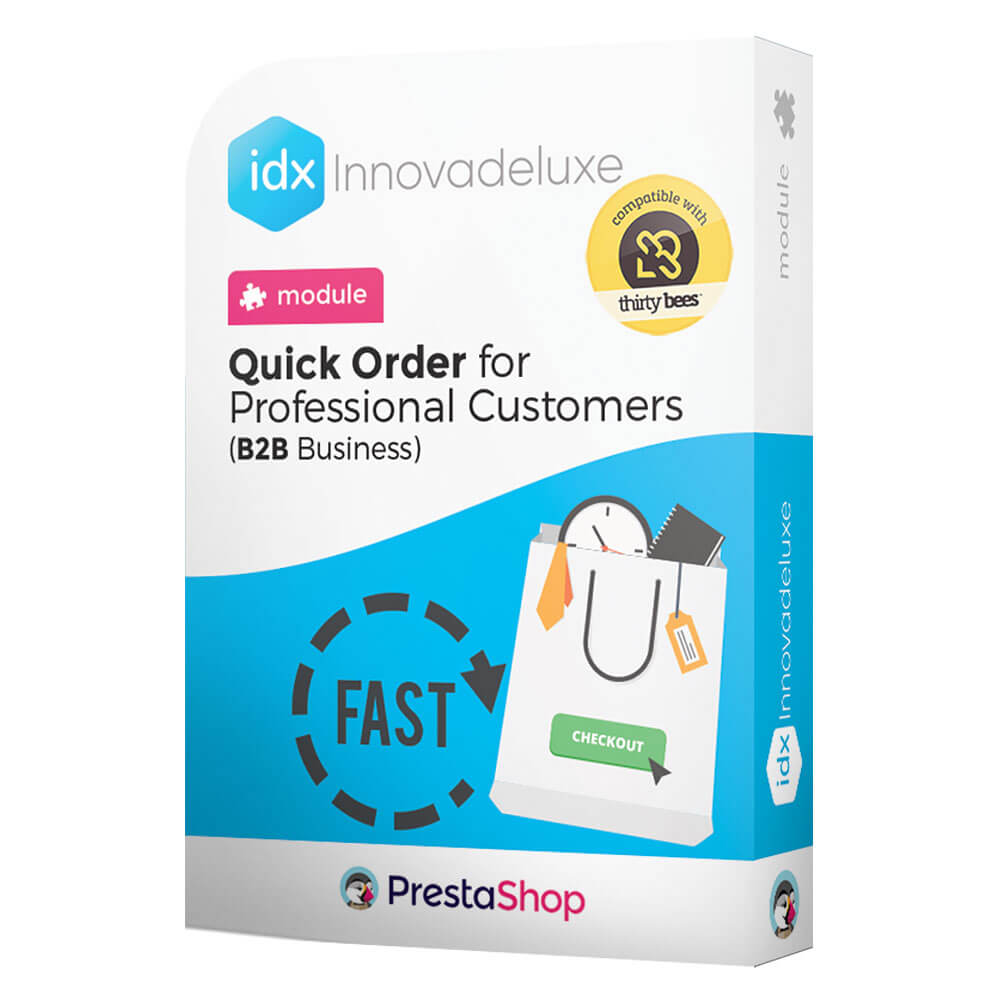 Quick order module for professional customers - Innovadeluxe